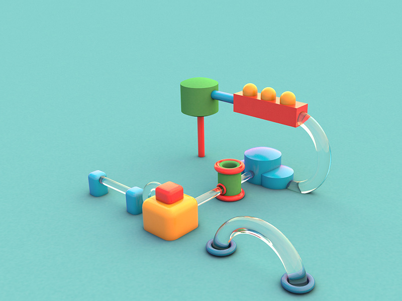 3D // Little plastic world 2 by Helena Prata on Dribbble