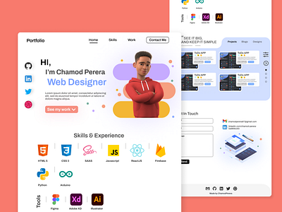 Personal Portfolio Site by Chamod Perera on Dribbble