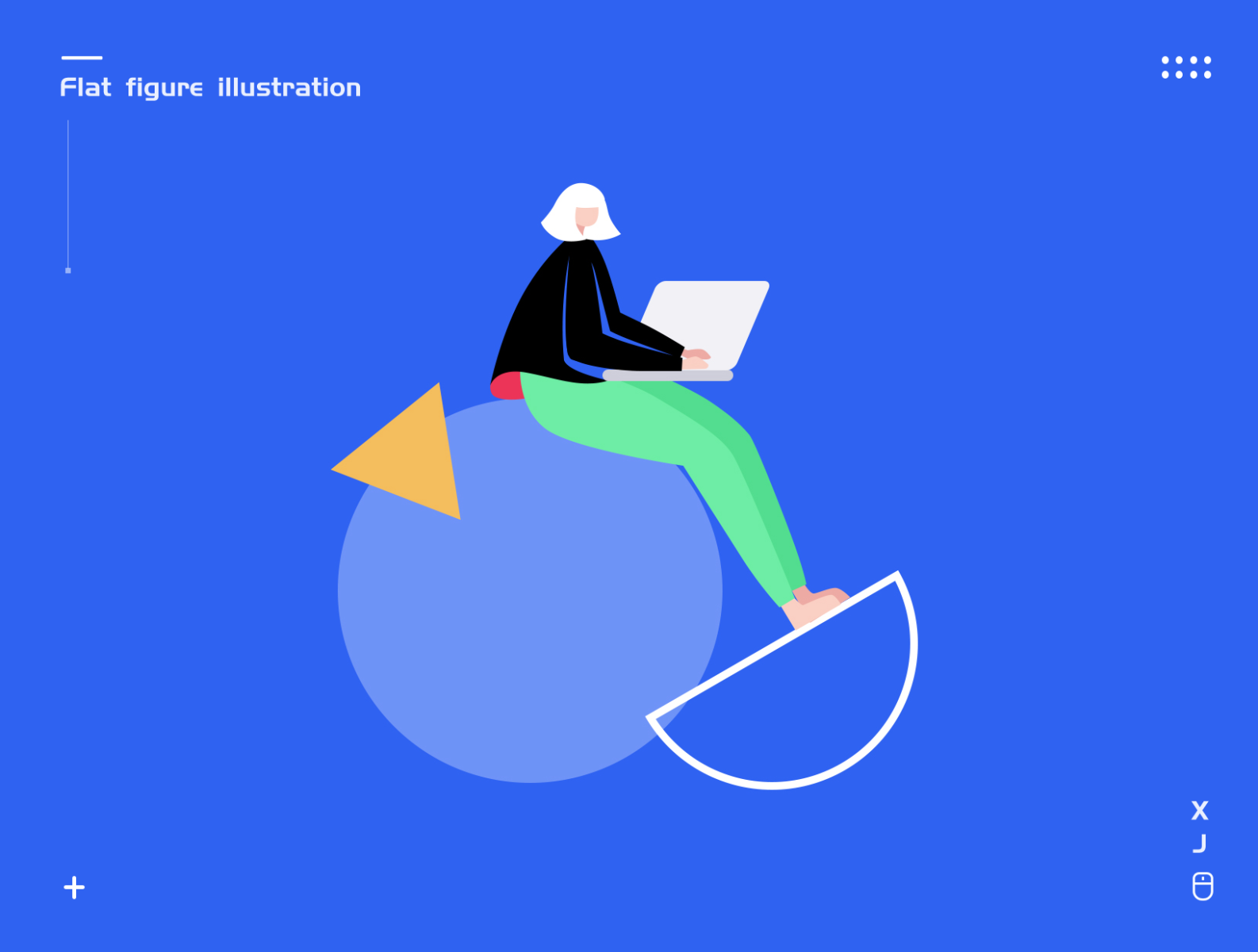 Flat figure illustration by JaneTu for HT01 on Dribbble