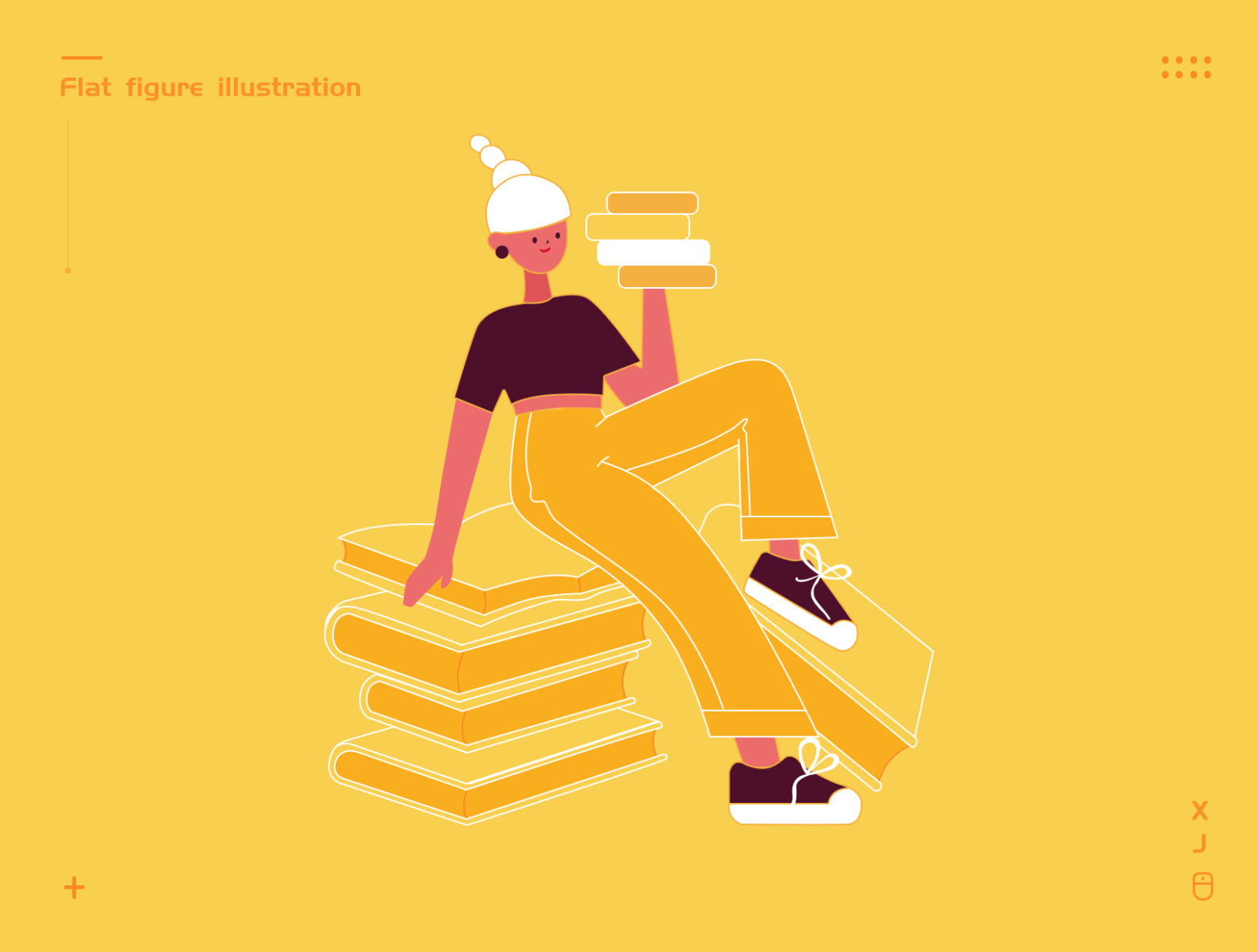 Flat figure illustration by JaneTu for HT01 on Dribbble