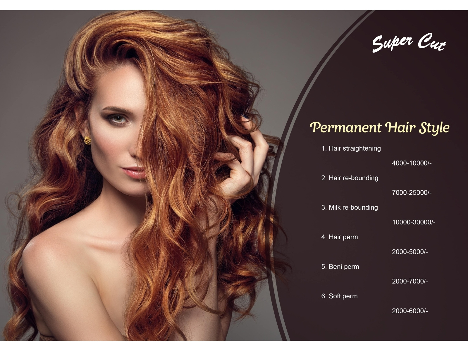 Supercut Hair style menu by Fahad on Dribbble