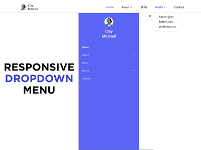 Responsive dropdown Menu by Turjo Stark on Dribbble