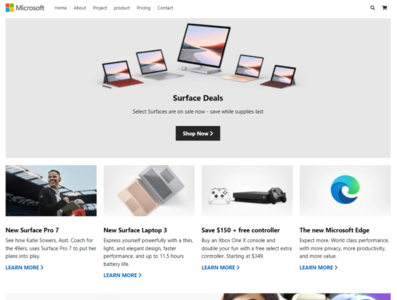 Full Microsoft Website. by Turjo S. on Dribbble