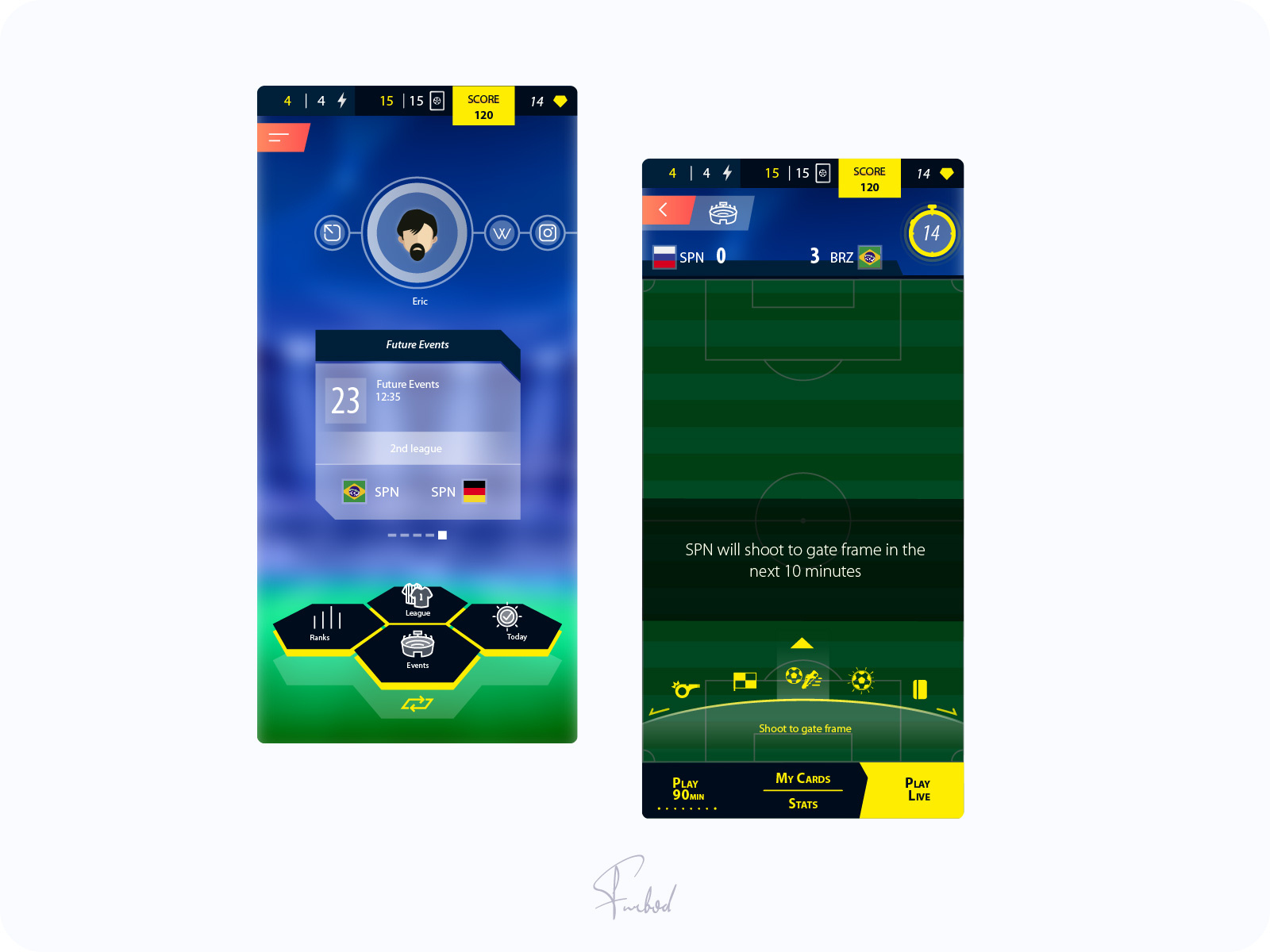 Football APP by Farbod (Eric) on Dribbble