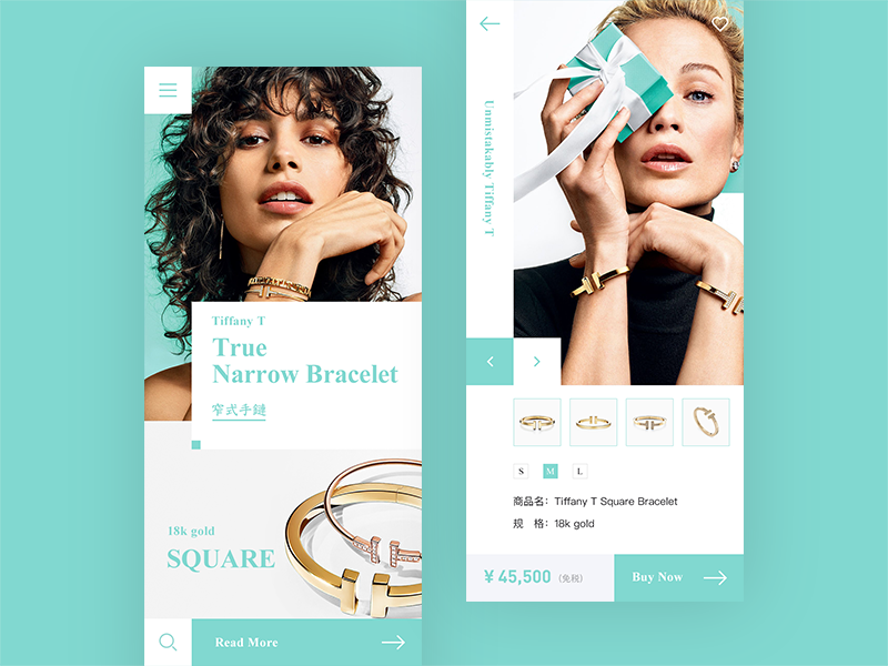 Jewellery UI design by Michael Mo on Dribbble