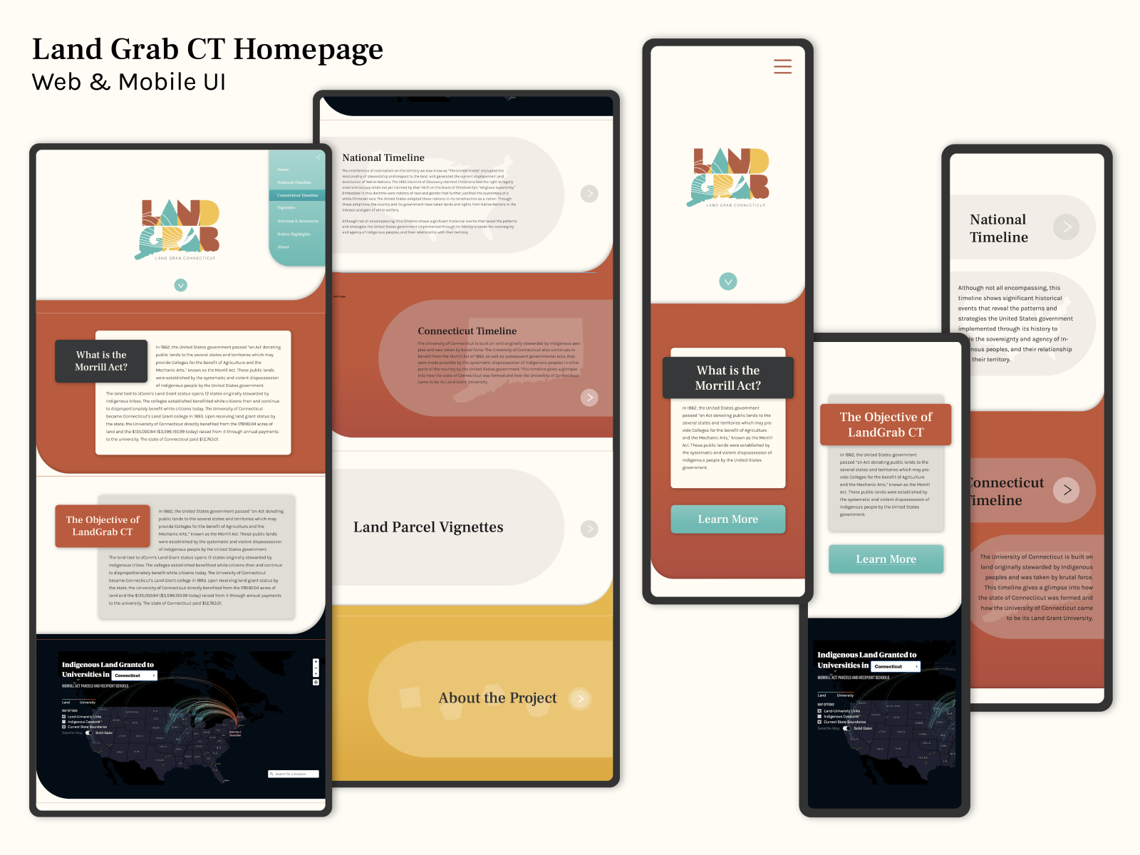 Land Grab CT Homepage UI by Carly Wanner-Hyde on Dribbble