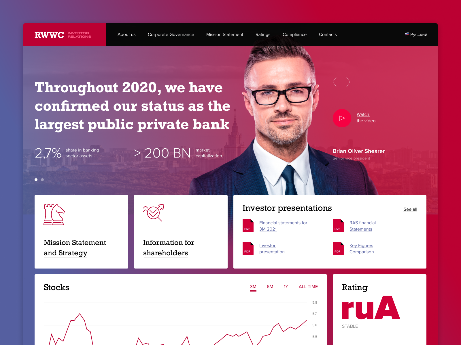 Investor Relations Website by Artem Ankudinov on Dribbble