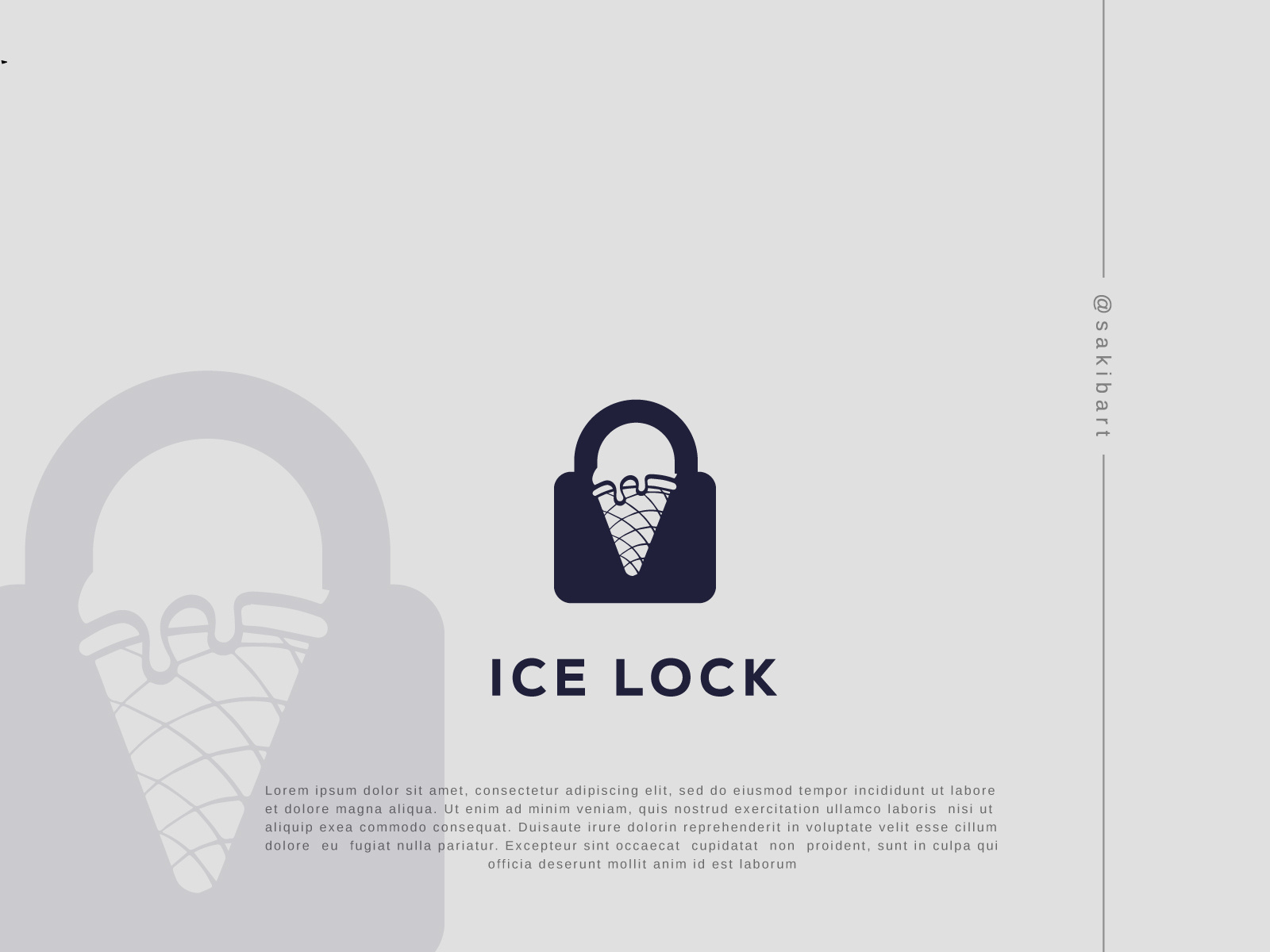 ice lock logo by Sakibart 󱢏 on Dribbble