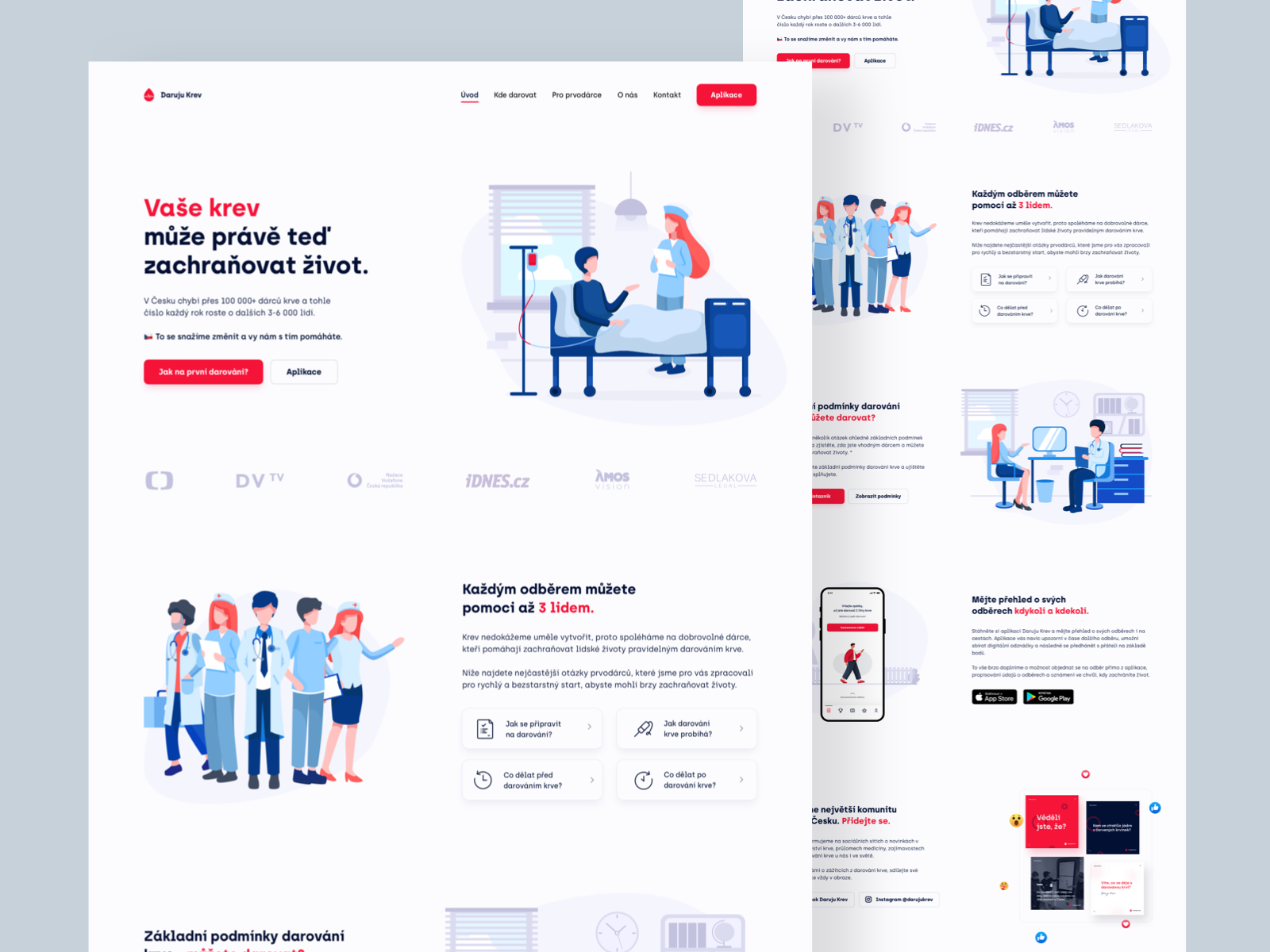 Daruju Krev landing by David Stančík on Dribbble