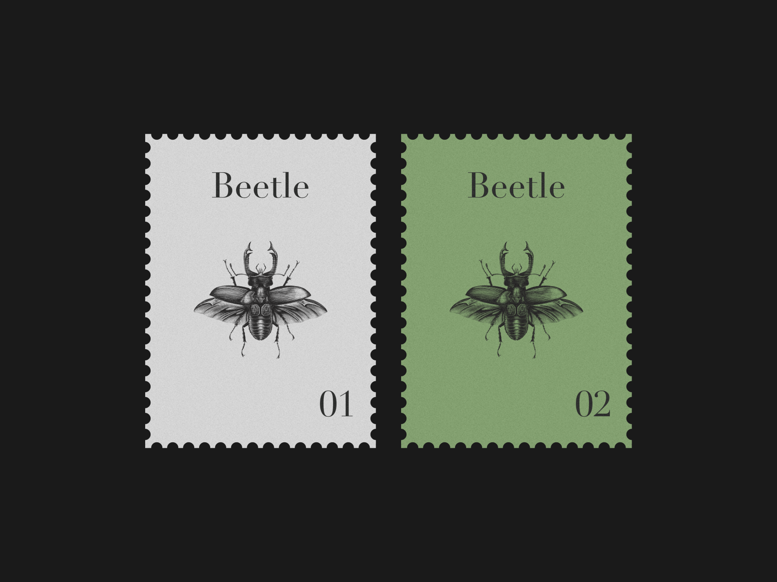 Beetle Postage Stamp by Irakli Margania on Dribbble