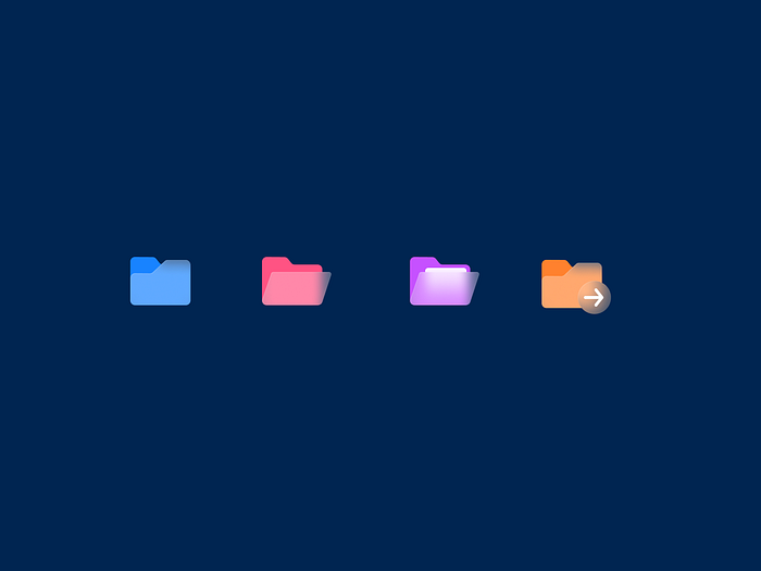 Glassy Effect Folder Icon by Ashim Adhikari on Dribbble