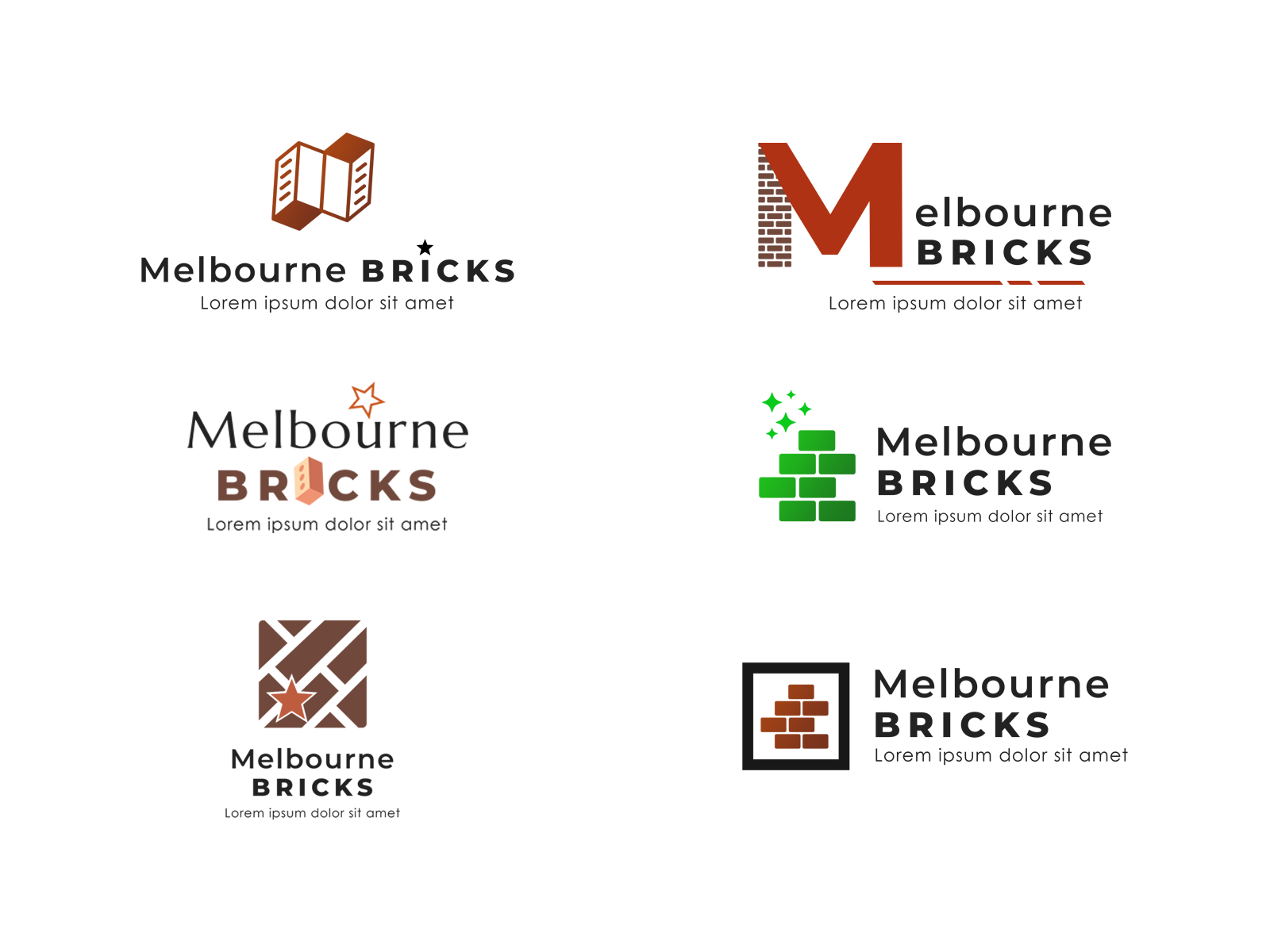 Bricks manufacturer logos by Stalione Group on Dribbble