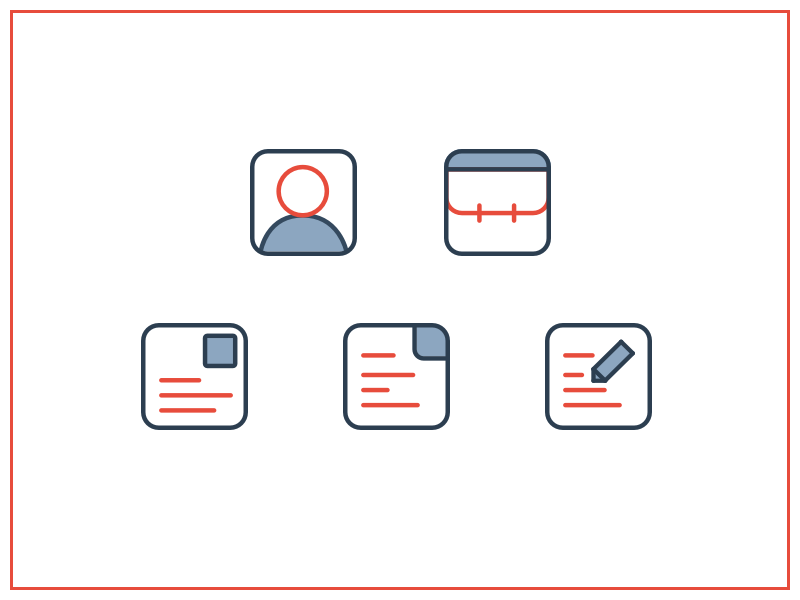 5 line icons by Tixie on Dribbble