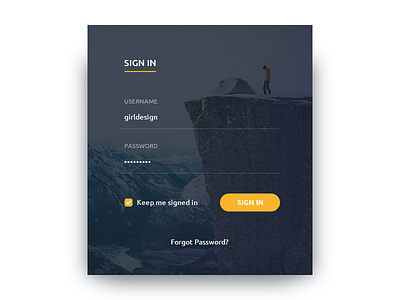 Login Form by Hanna Aleinikava on Dribbble