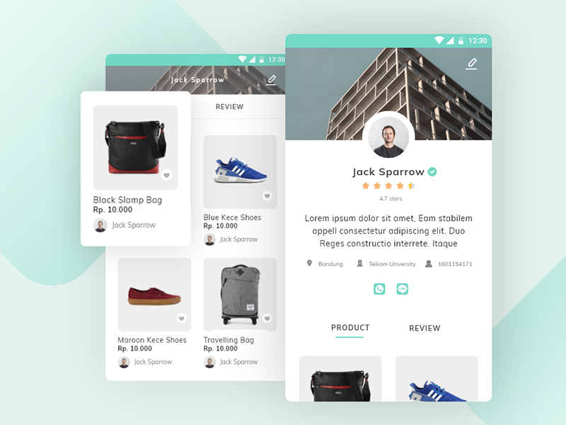 Profile Screen for E-commerce App by Aryodwin on Dribbble