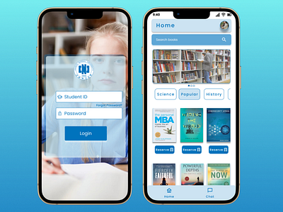College Library UI by Kumari Preeti on Dribbble
