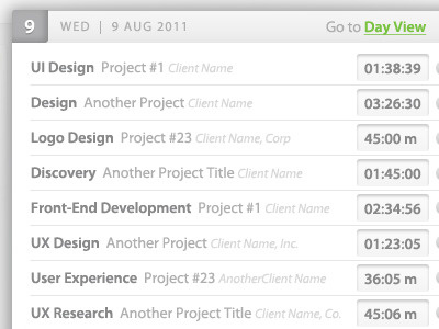 Time Detail by Jake Stutzman on Dribbble