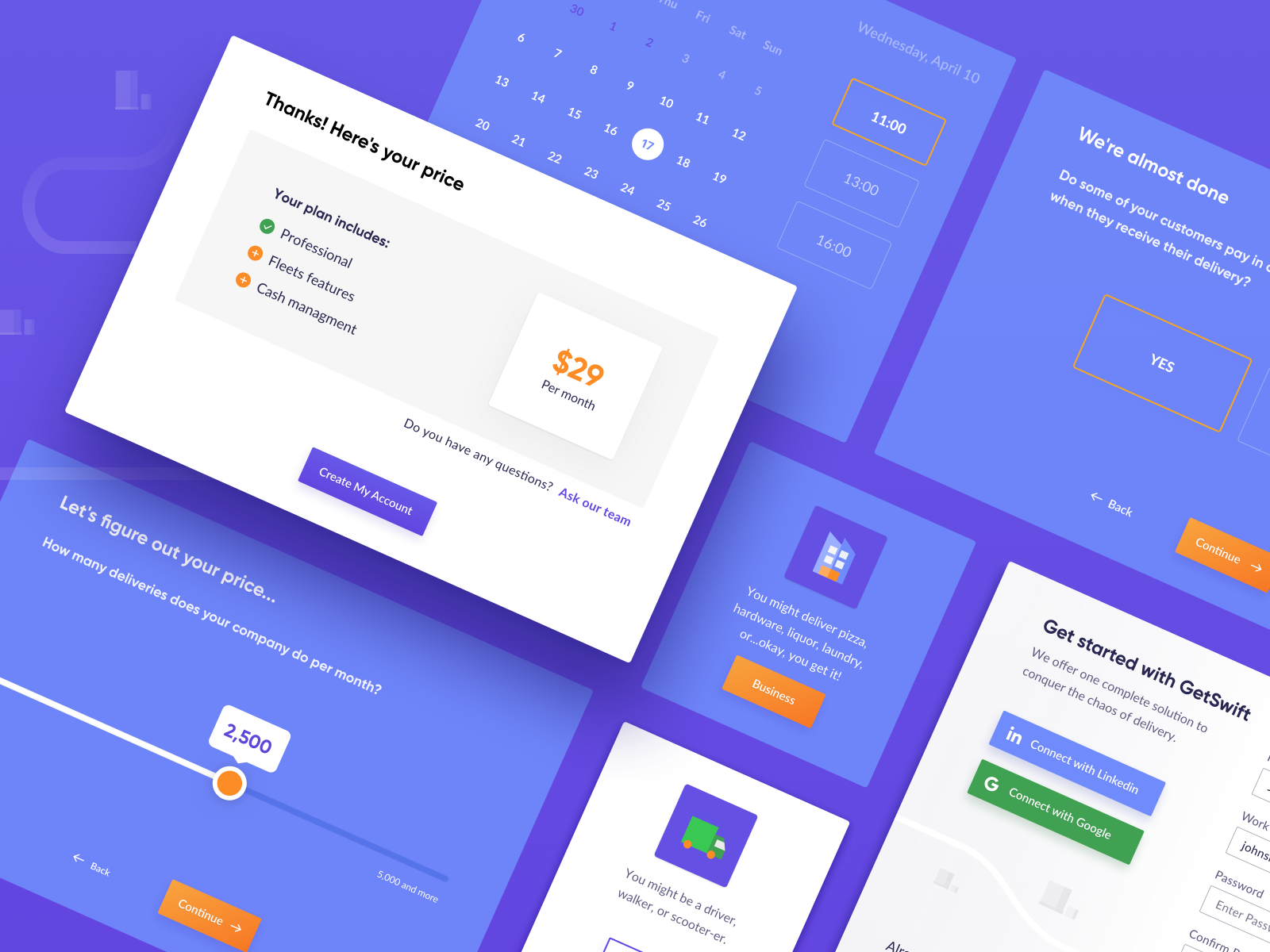Calculate the cost, Getswift by Marianna Kosach for Qubstudio: Digital Product Design Agency on ...