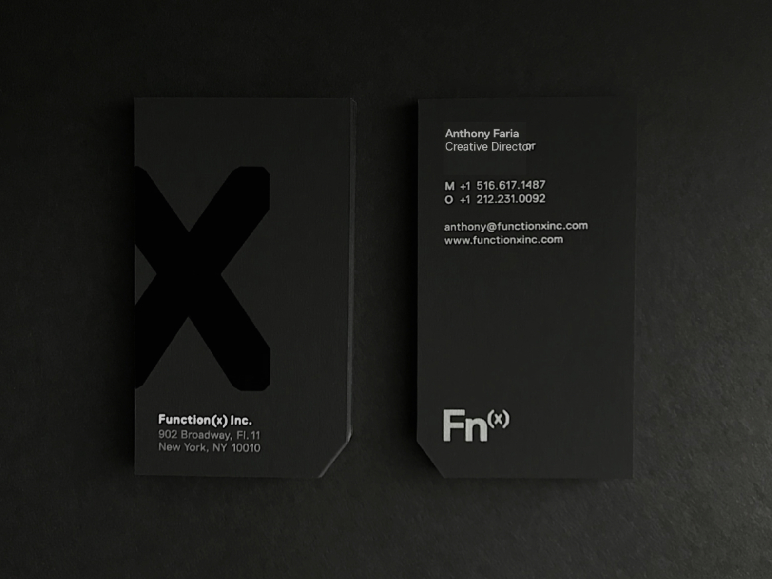 Fn(x) Business Cards by Anthony Faria on Dribbble