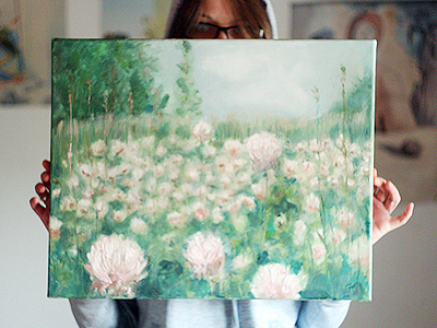clover painting by Kate Gaar on Dribbble
