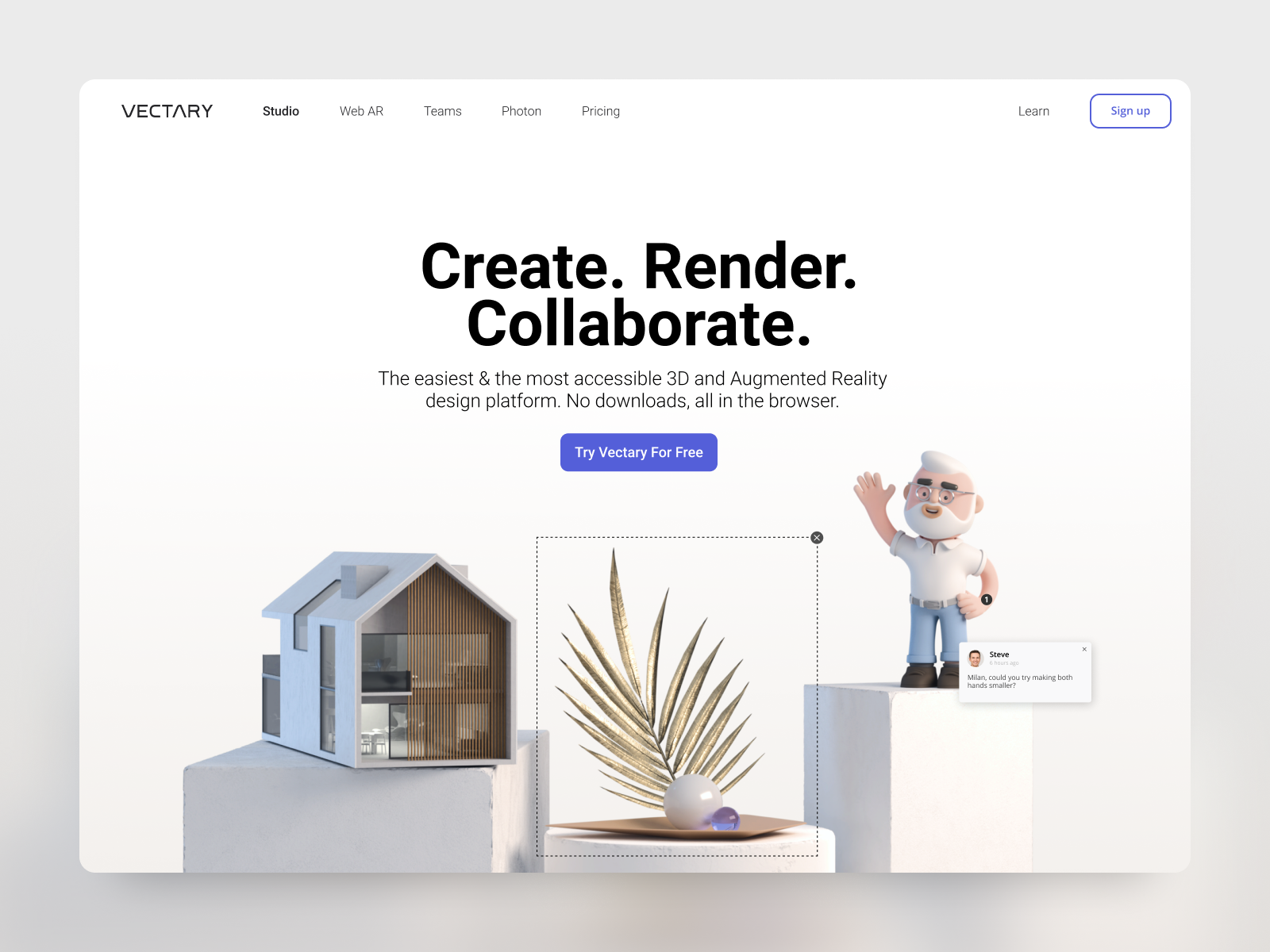 Vectary homepage by VECTARY on Dribbble