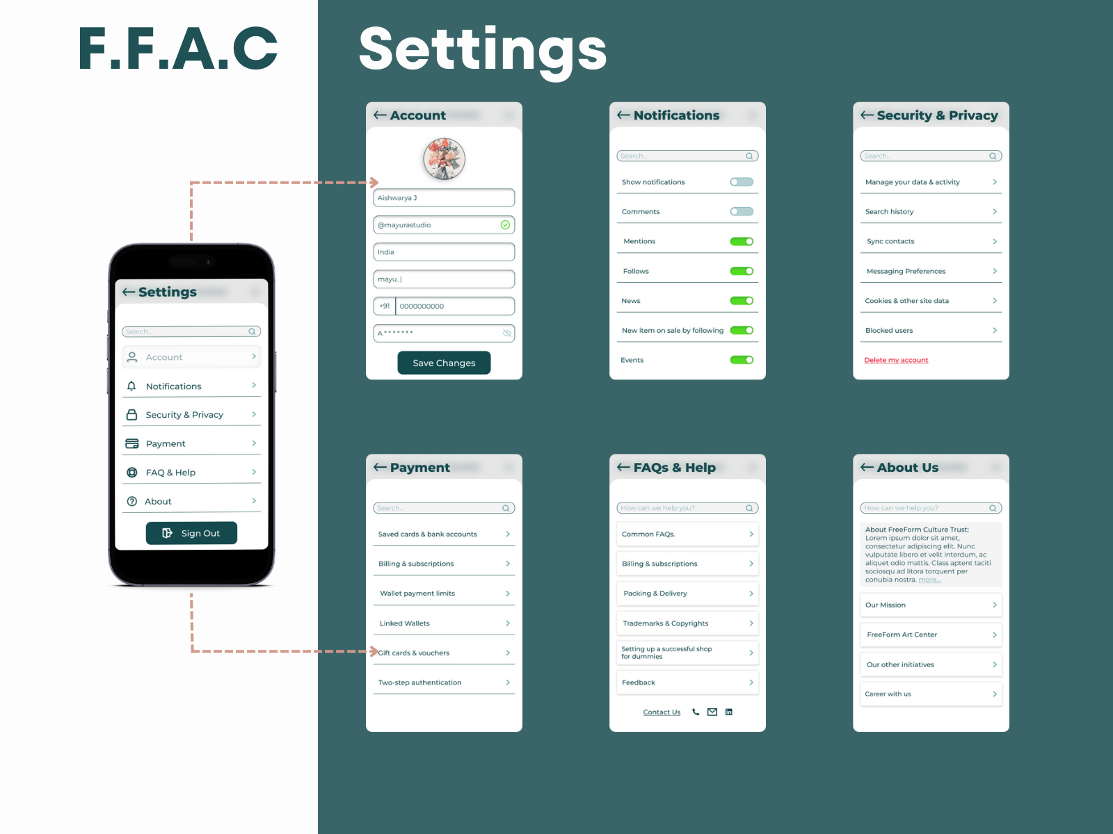 Settings page design by Mayura on Dribbble