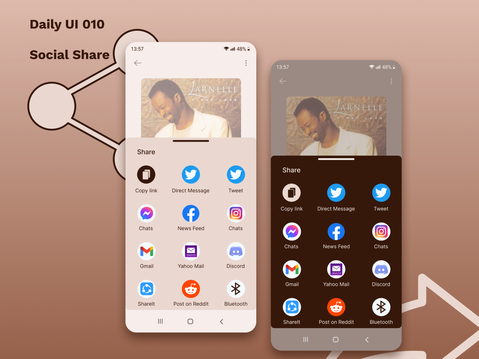Daily UI 010 - Social Share by Jenny Villaver on Dribbble