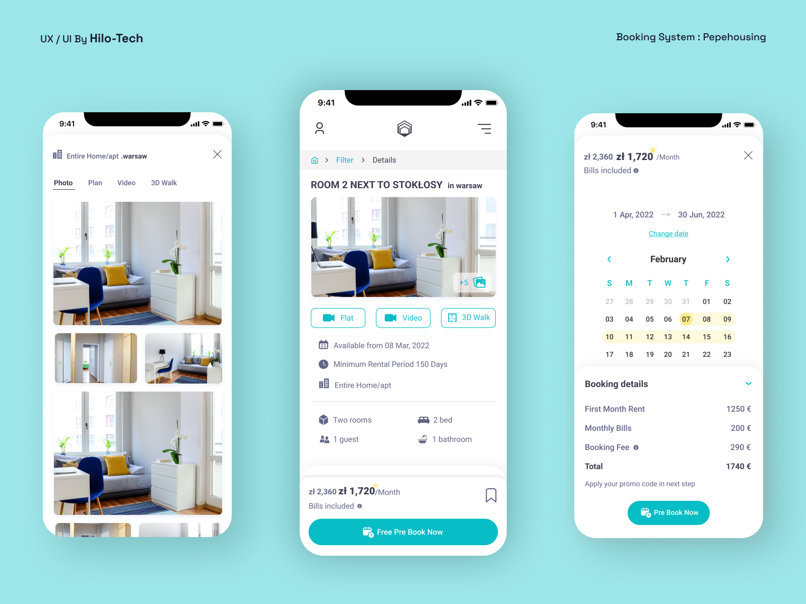 Booking system Pepehousing.com Mobile Redesign by HILO on Dribbble