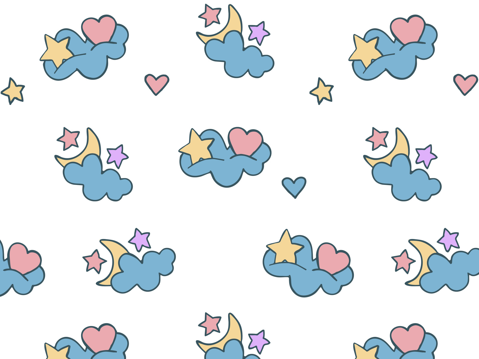 "Sweet Dreams" seamless pattern by Olga Green on Dribbble