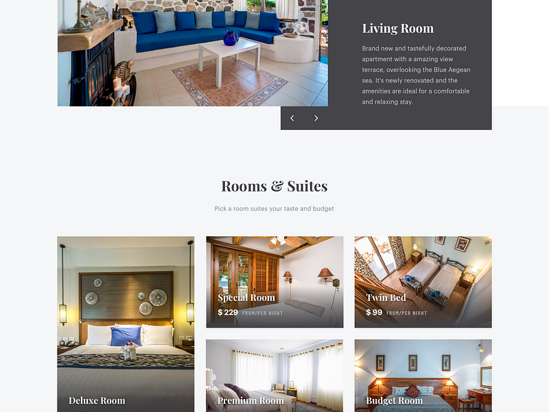 Muztika - Hotel Landing Page by Kukuh Andik for Sebo on Dribbble