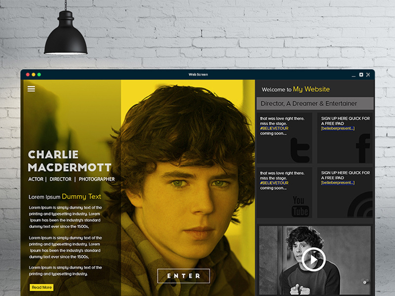 Actor website design by Ankit Sethiya Sr. UI/UX Designer on Dribbble