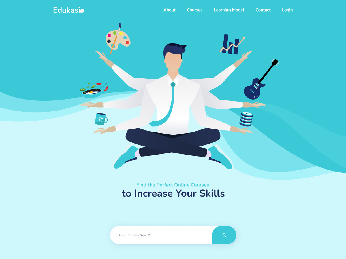 Landing Page for eLearning by denikian on Dribbble