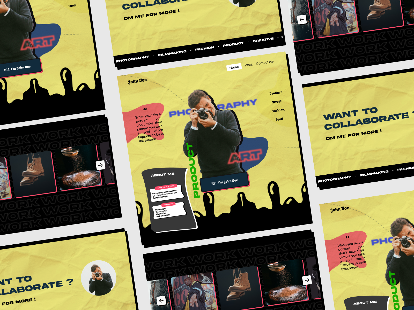 Artist Portfolio Website Design - Neubrutalism by Muhammad Naufal ...