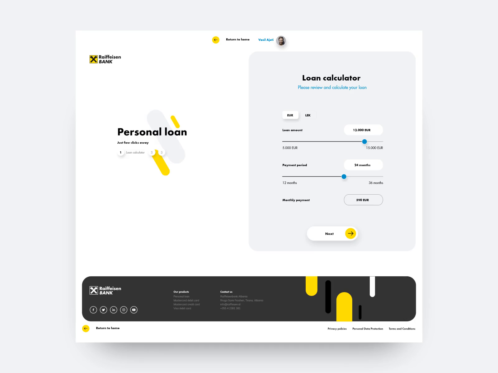 Online bank loan application website by Mater Agency (Formerly ...
