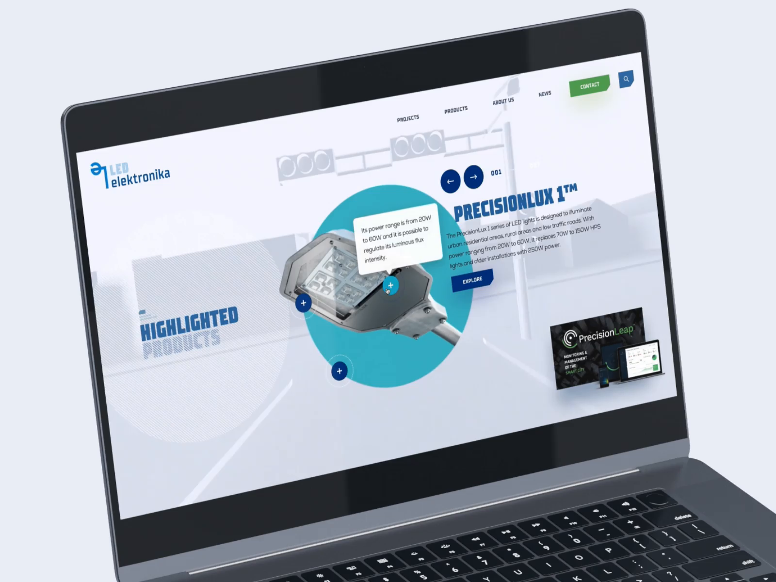 LED Elektronika website by Mater Agency (Formerly EuroART93) on Dribbble