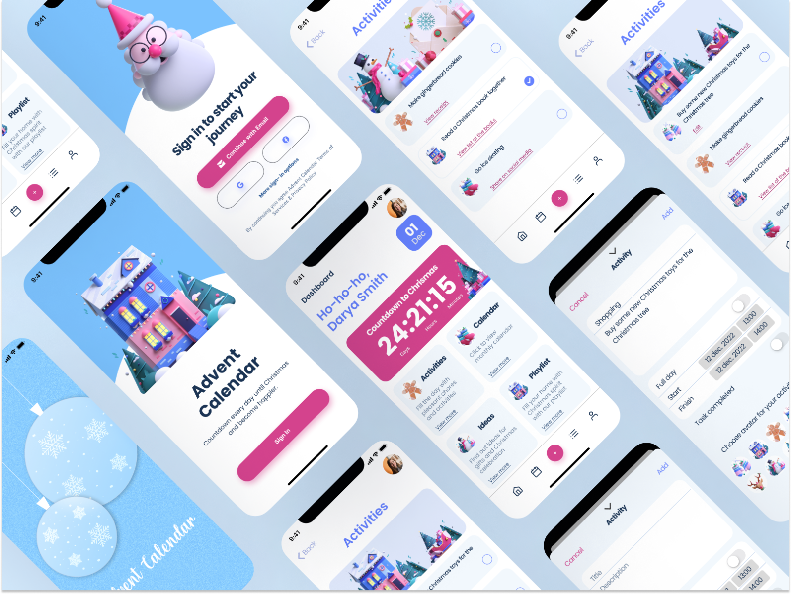 Christmas Advent Calendar Mobile IOS App Design by Darya Golubeva on ...