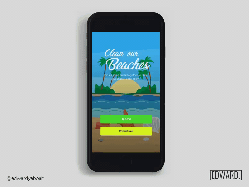 6 clean beach by Edward Yeboah on Dribbble