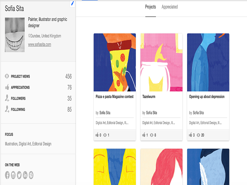 I updated Behance and my website, check it out! by Sofia Sita on Dribbble