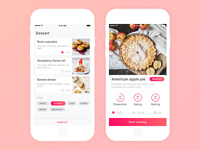 Cooking App by Valeria Terekhina on Dribbble