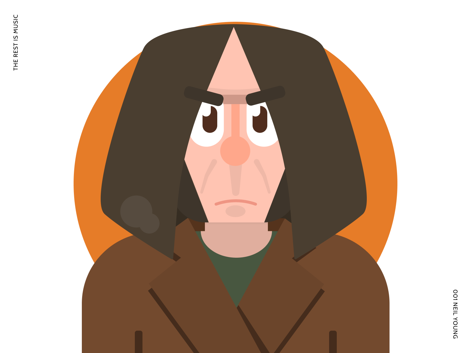Neil Young (1974) by Josh Line on Dribbble