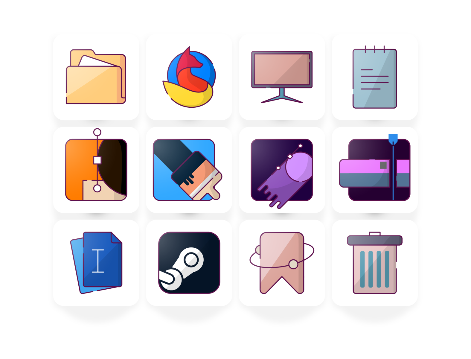 Windows app icons by Abhimanyu on Dribbble
