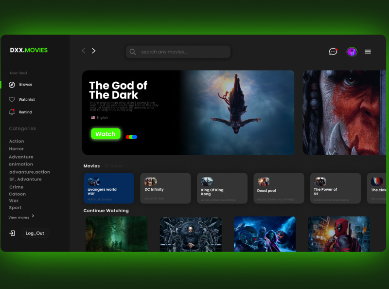 DXX.MOVIES web app by dorsainvil wilson on Dribbble