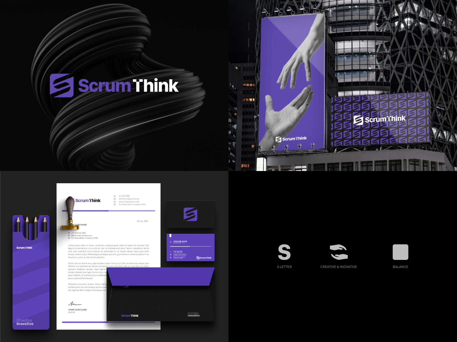 Scrum Think | Brand Identity Design by Charative Design Studio on Dribbble