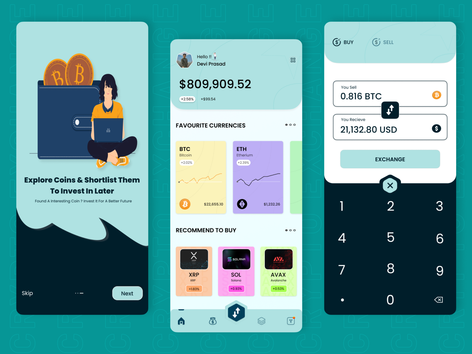 A Bitcoin Trading App- UI Design by Devi Prasad Mishra on Dribbble