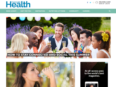 CommunityHealthMagazine.com by Ally Guinane on Dribbble