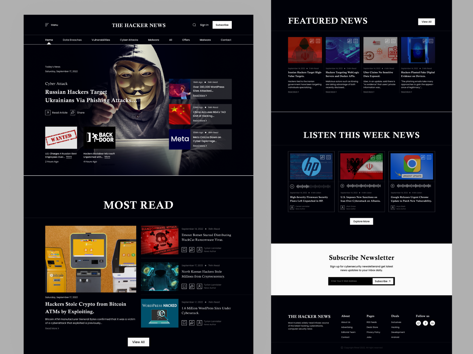 Hacker News Landing Page by Md Rimel on Dribbble