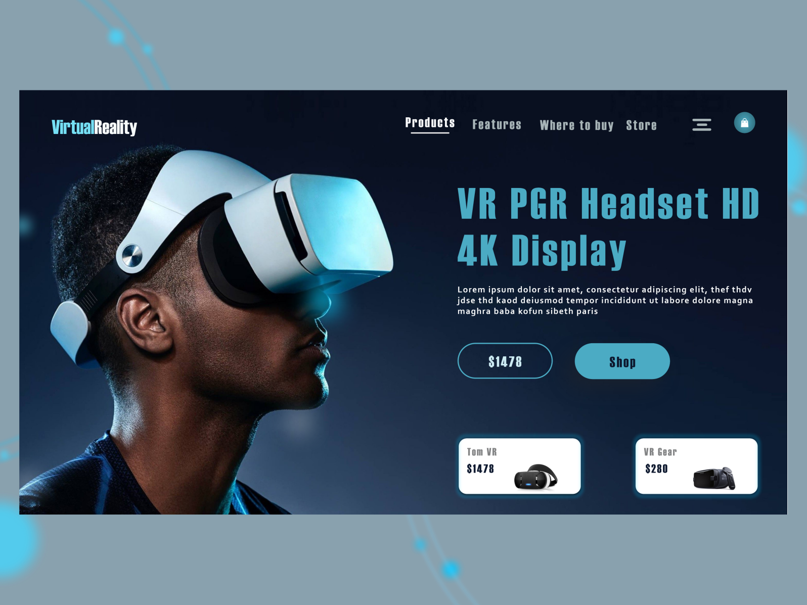 VR web store by Tolu Kukoyi on Dribbble