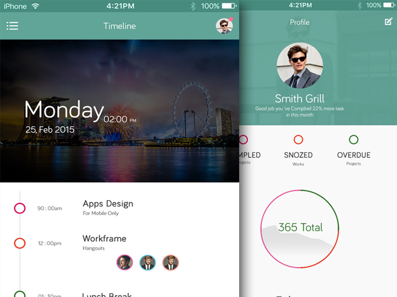 Timeline by Ahsan Shabbir on Dribbble