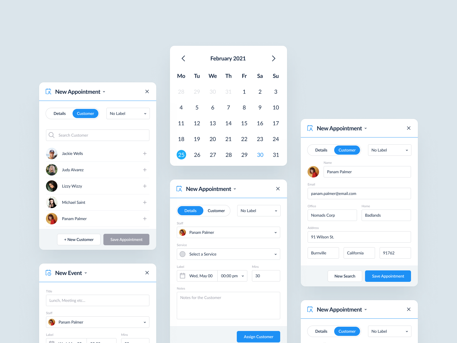 Scheduler App Widgets by Michał Świączkowski on Dribbble