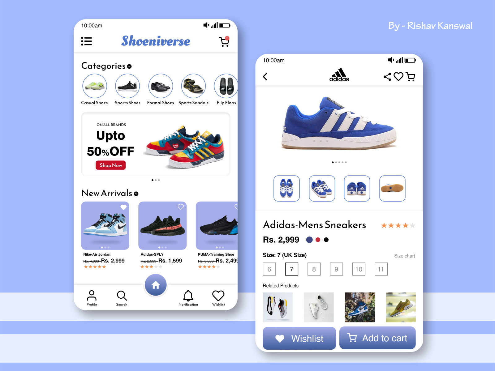 Shoe App UI Design by rishav kanswal on Dribbble